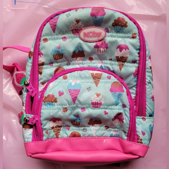Nuby | Other | Nuby On The Go Quilted Backpack Harness Cupcakes ...